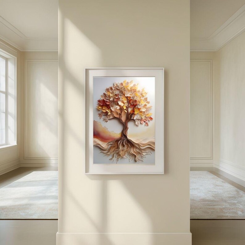 Fall Tree, Tree of Life, Abstract Art, Autumn Vibes, Digital Print ...