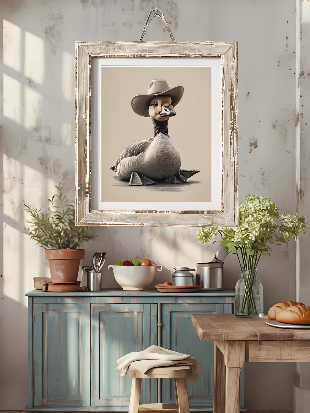 Duck Art, Cowboy Hat, Western Decor, Funny Animal, Cute Duck, Quirky ...