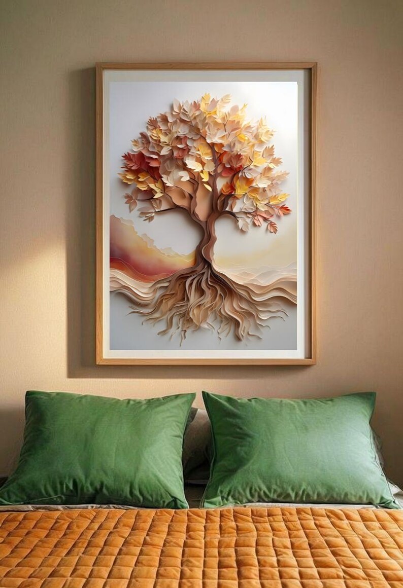 Fall Tree, Tree of Life, Abstract Art, Autumn Vibes, Digital Print ...