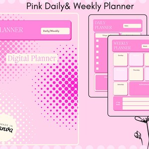 Pink Daily Planner | Organiser - Etsy