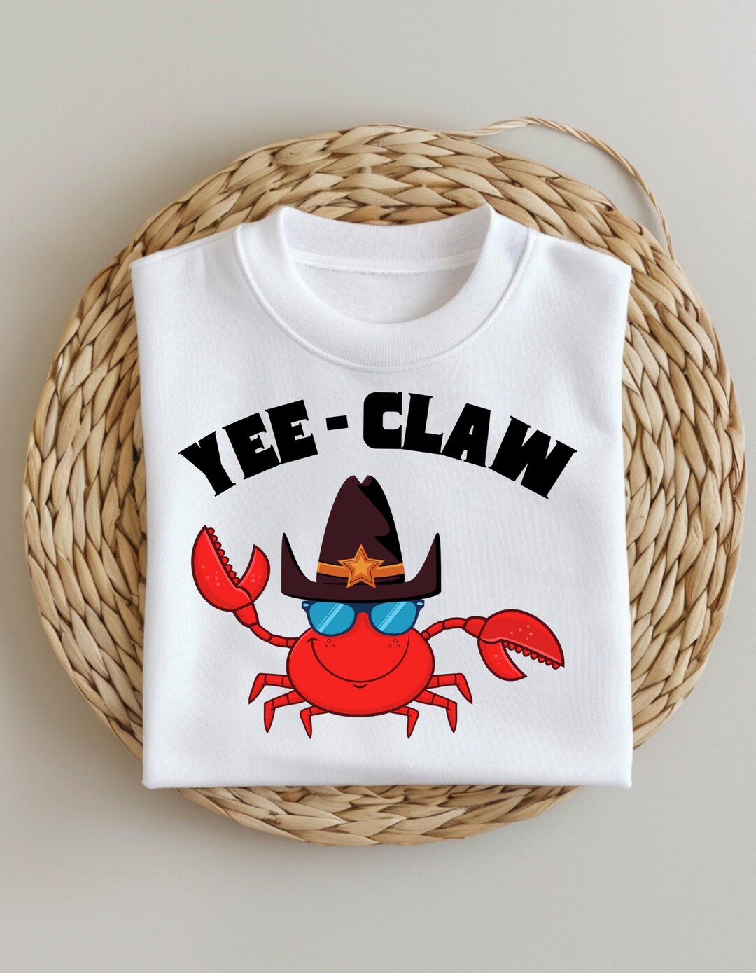 Yee Claw Crab PNG, Cowboy Crab Graphic, Funny Beach Sublimation Design ...