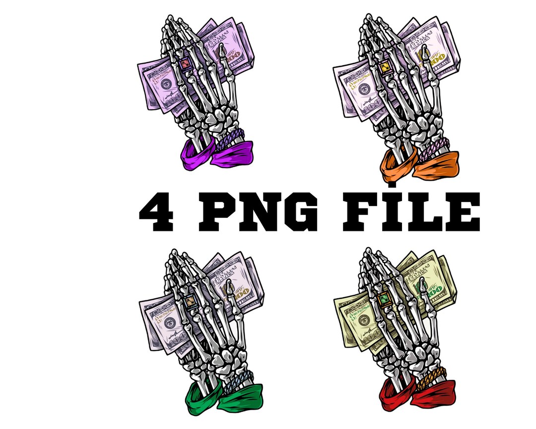 Skeleton Money 4PNG ,skeleton,fingers,green Ring,digital Download ...