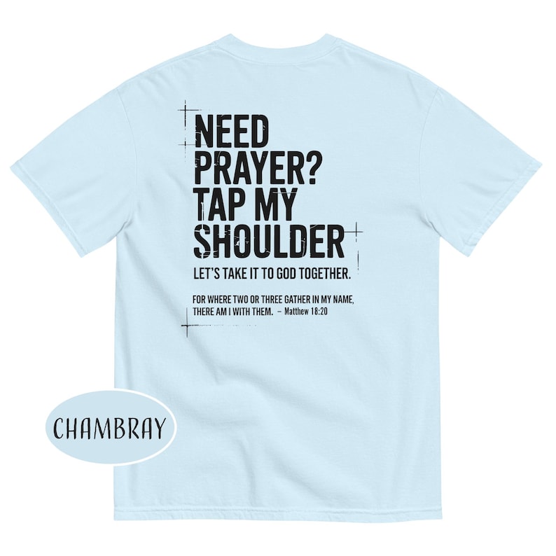 Need Prayer Tap My Shoulder Shirt Bible Verse T-shirt Christian Dad ...