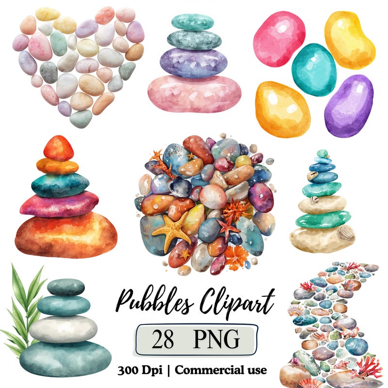 Pebble Clipart - Etsy UK