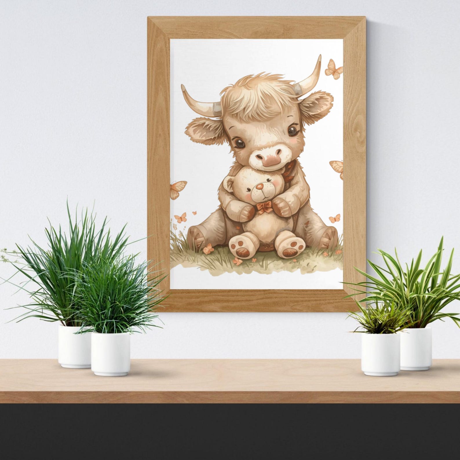 Cute Baby Highland Cow Clipart Bundle, Autumn Cow Shirt Png, Whimsical ...