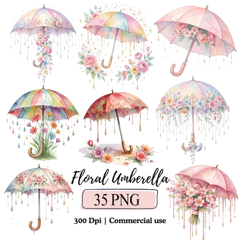 Girl and Flowers Clipart - Etsy UK