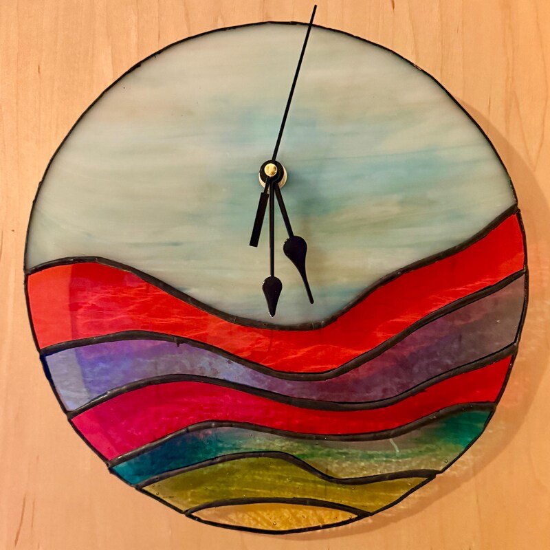 Stained Glass Clock - Etsy