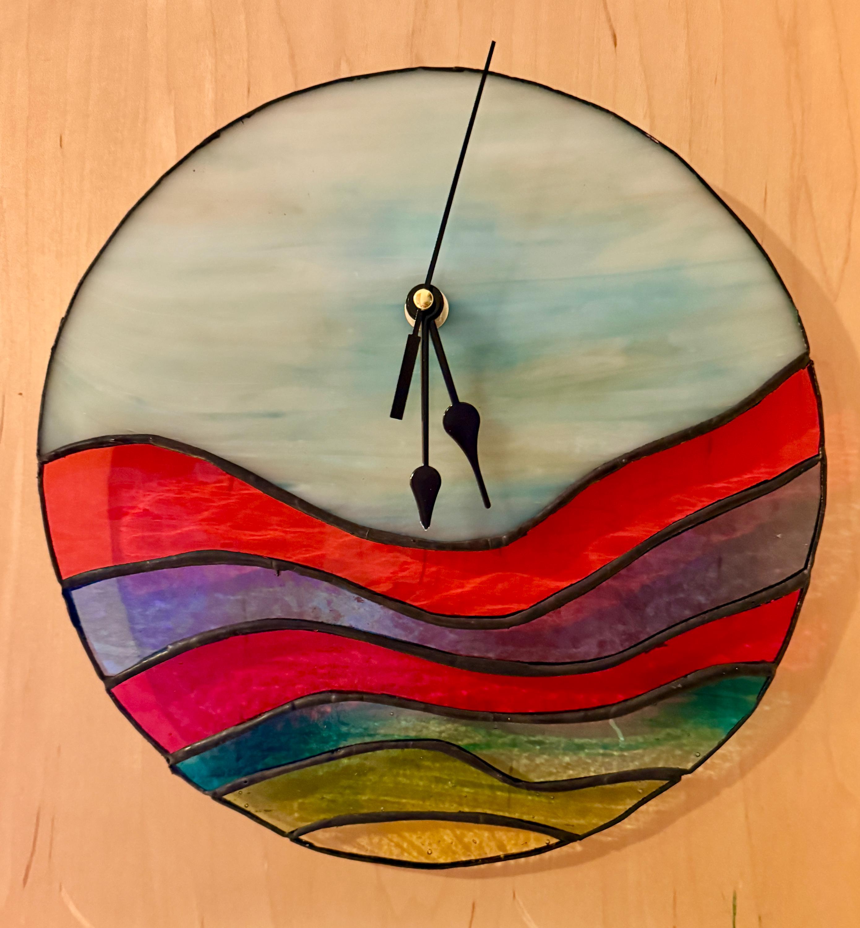 Handmand Stained Glass Clock - Etsy