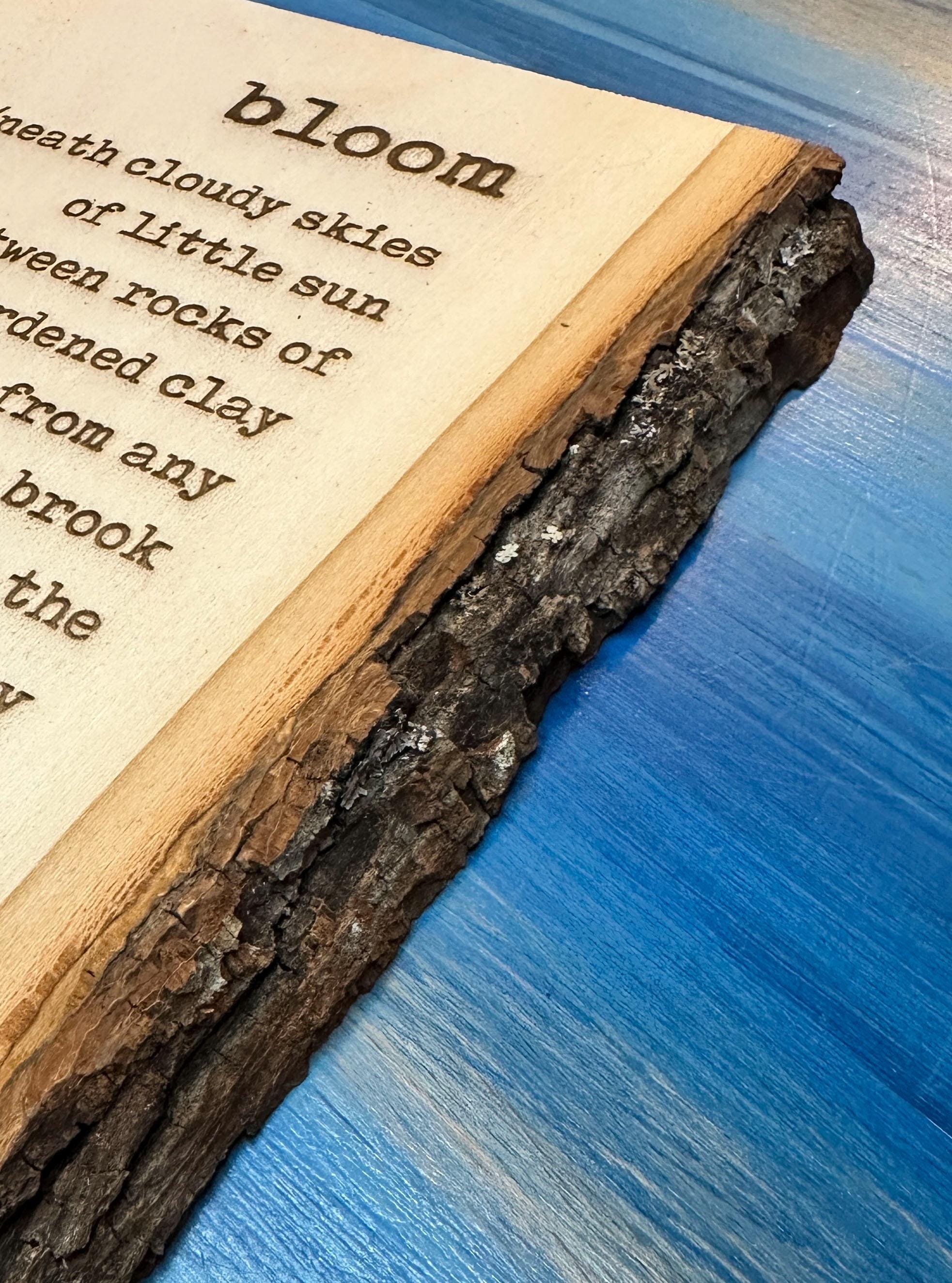 Bloom - Laser Engraved Poem on Wood - Etsy