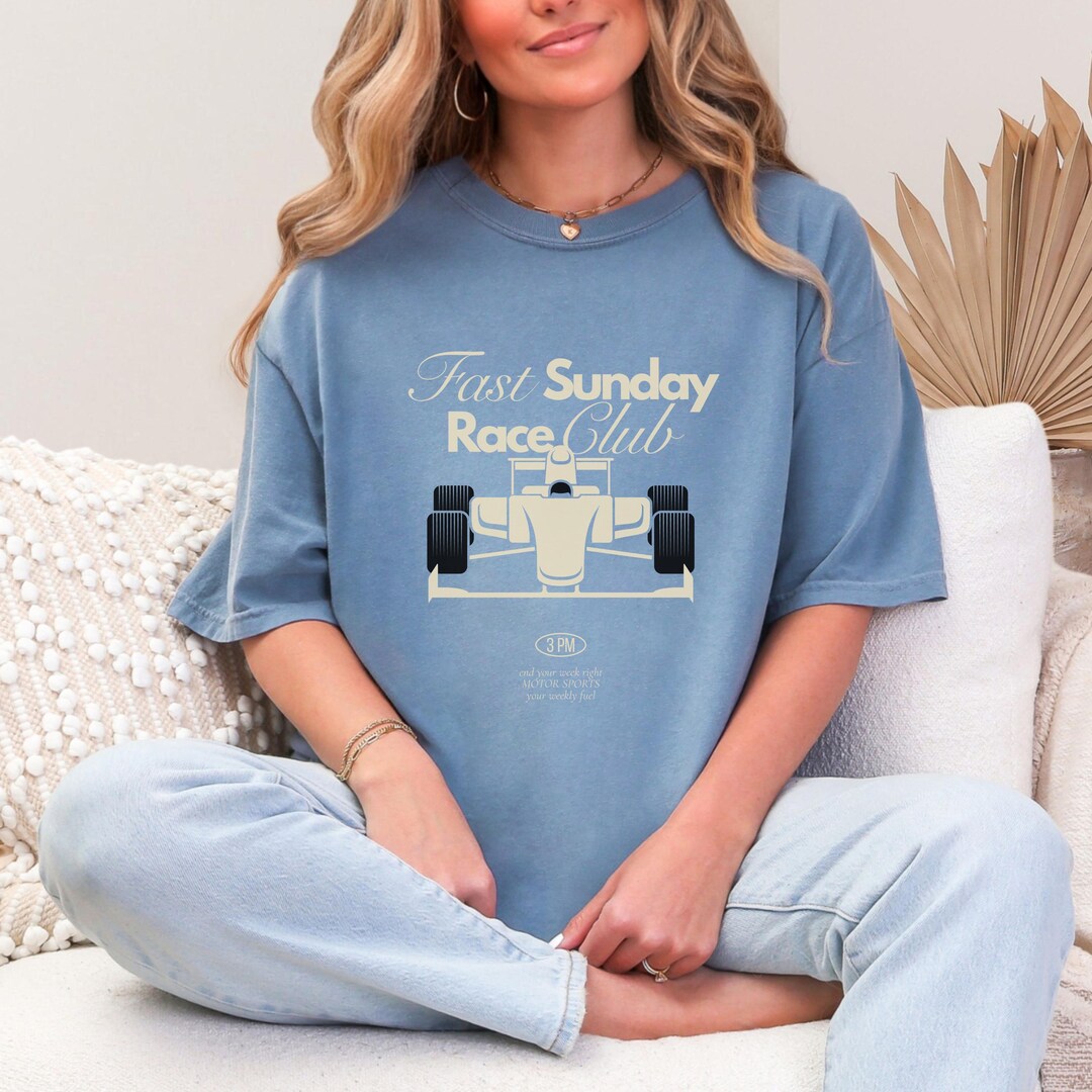 Fast Sunday Race Club Comfort Colors Shirt, Race Day Shirt, Vintage Car ...