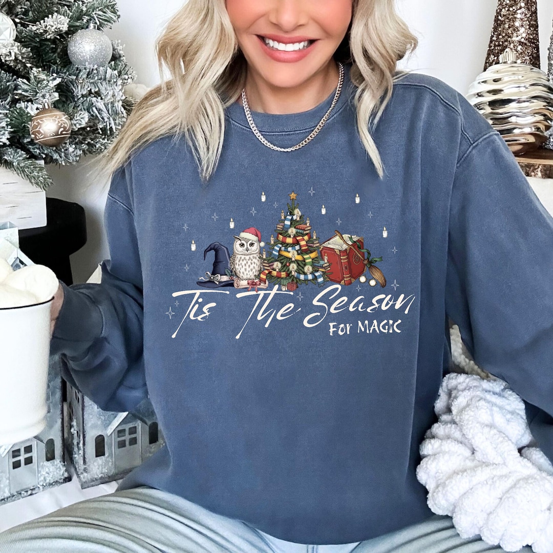 Tis the Season for Magic Shirt, Wizard Christmas Sweatshirt, Cozy ...