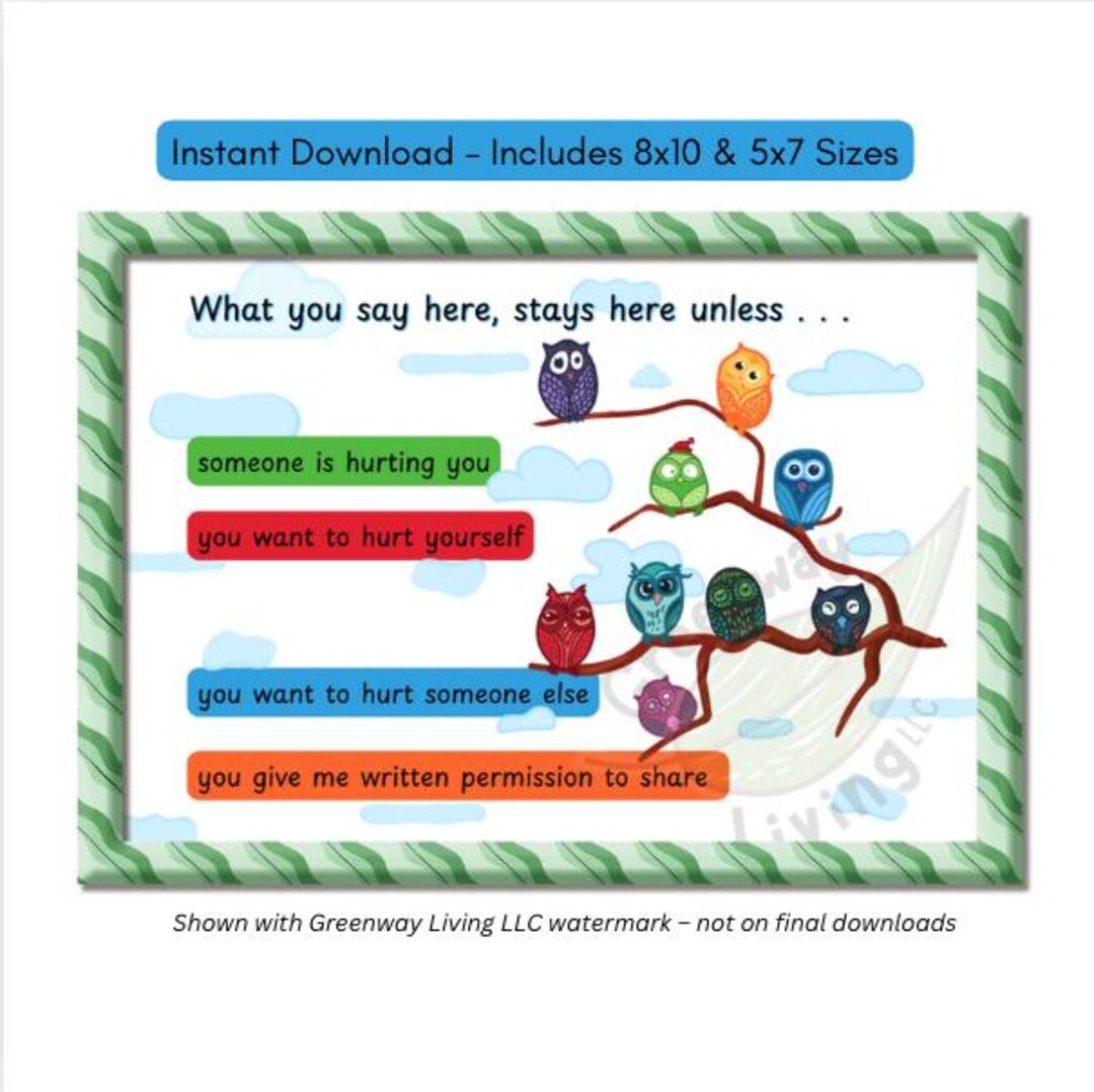 Confidentiality in Counseling Sign | Digital & Printable Therapy Office ...