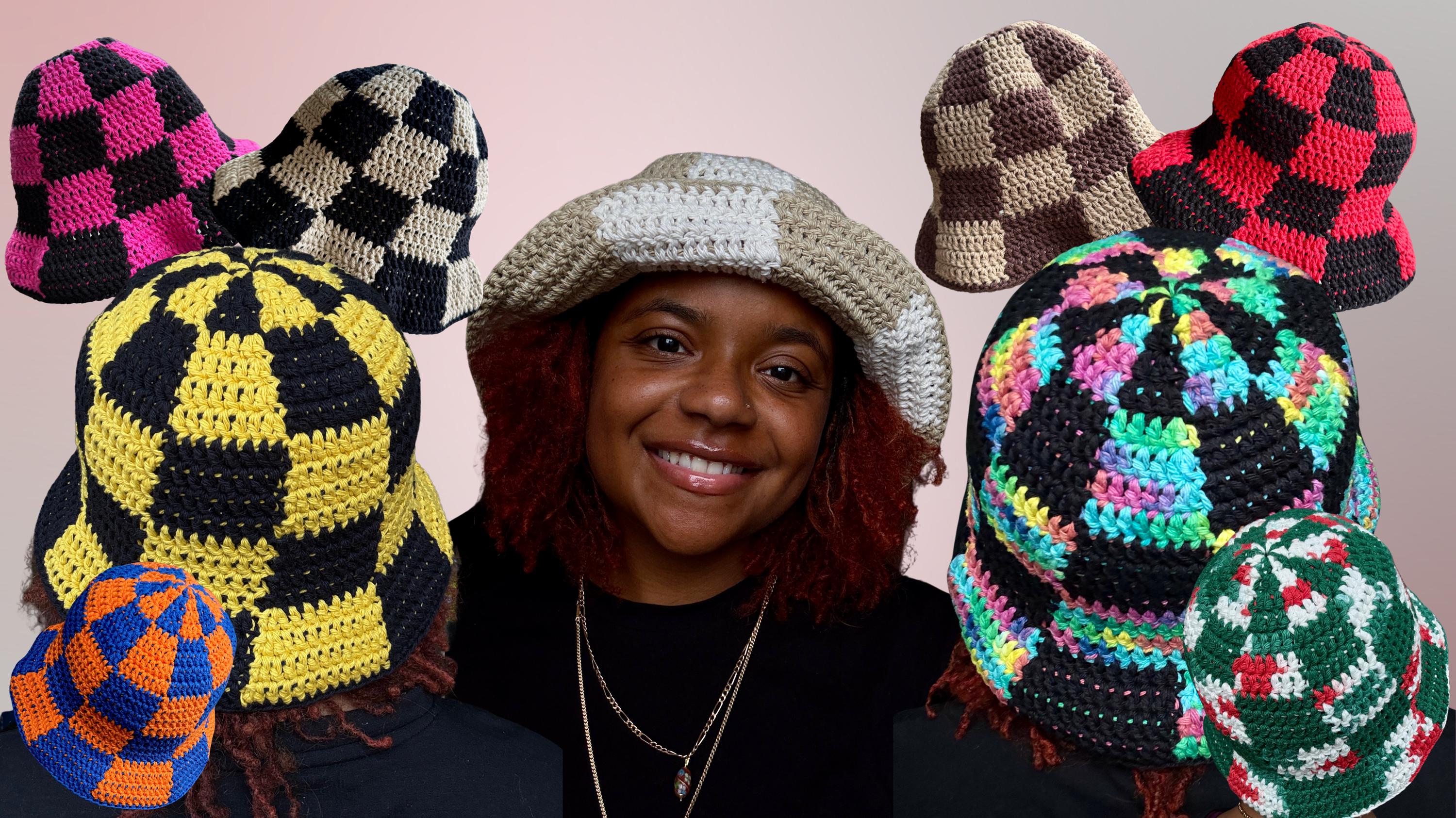 Checkmate Bucket Hat Crochet Pattern – PDF Digital Download, Checkered ...