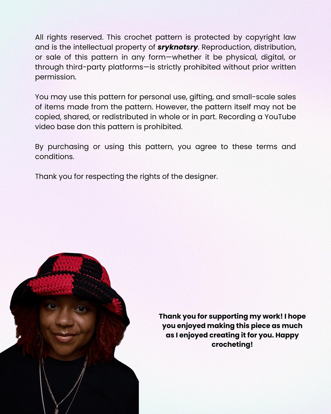Checkmate Bucket Hat Crochet Pattern – PDF Digital Download, Checkered ...