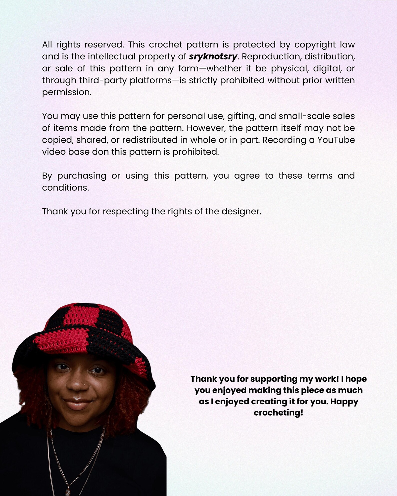 Checkmate Bucket Hat Crochet Pattern – PDF Digital Download, Checkered ...