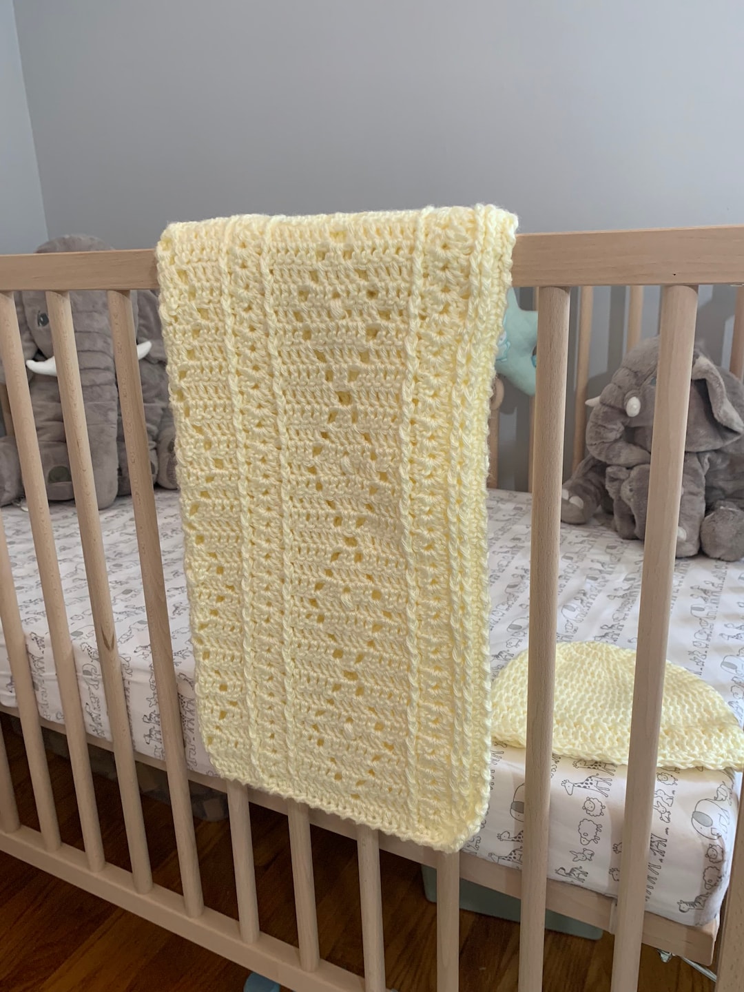 Free Shipping Crochet Baby Blanket off White Handmade - Baby Blanket ...
