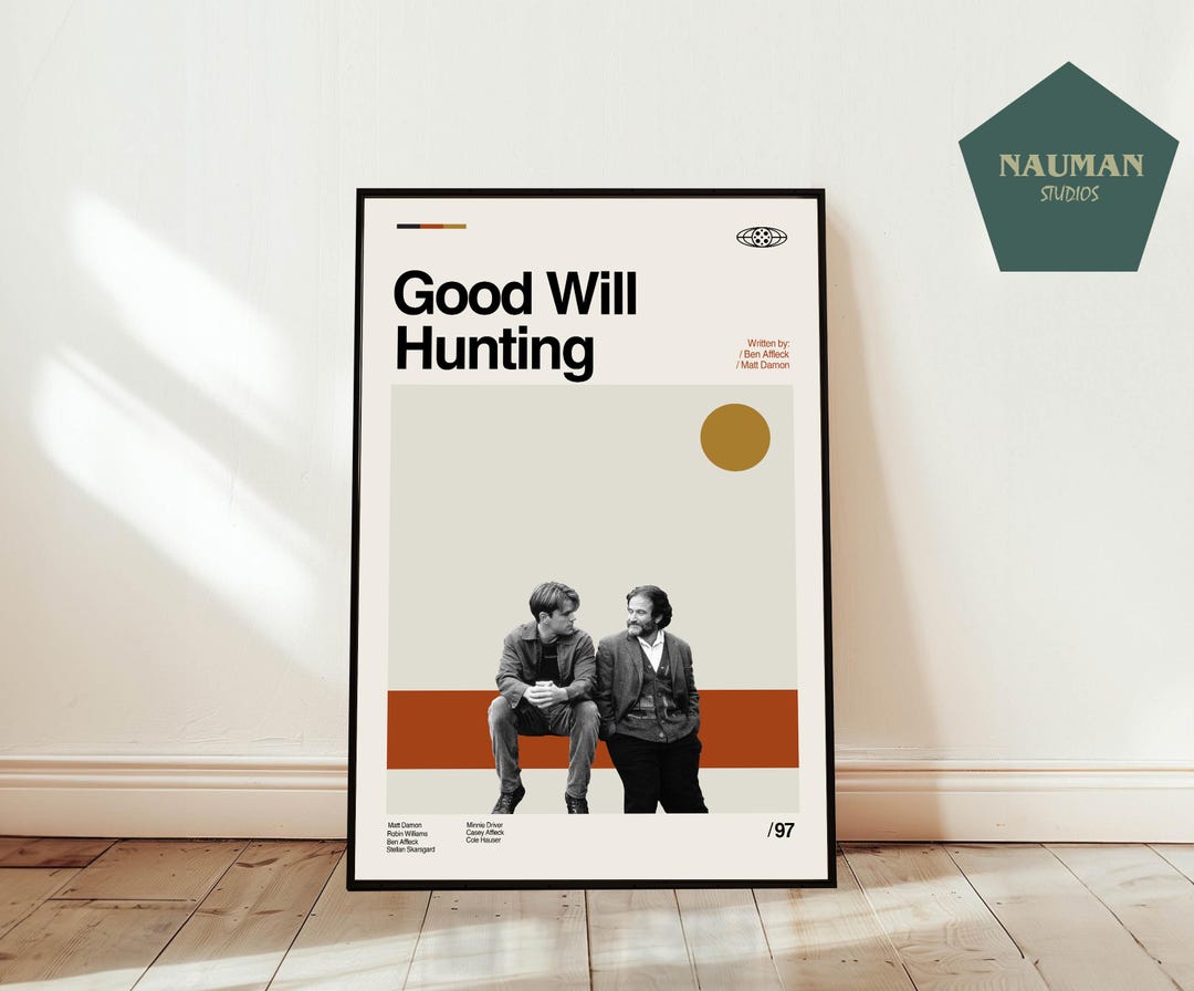 Good Will Hunting Poster - Movie Poster - Mid Century Art - Minimalist ...