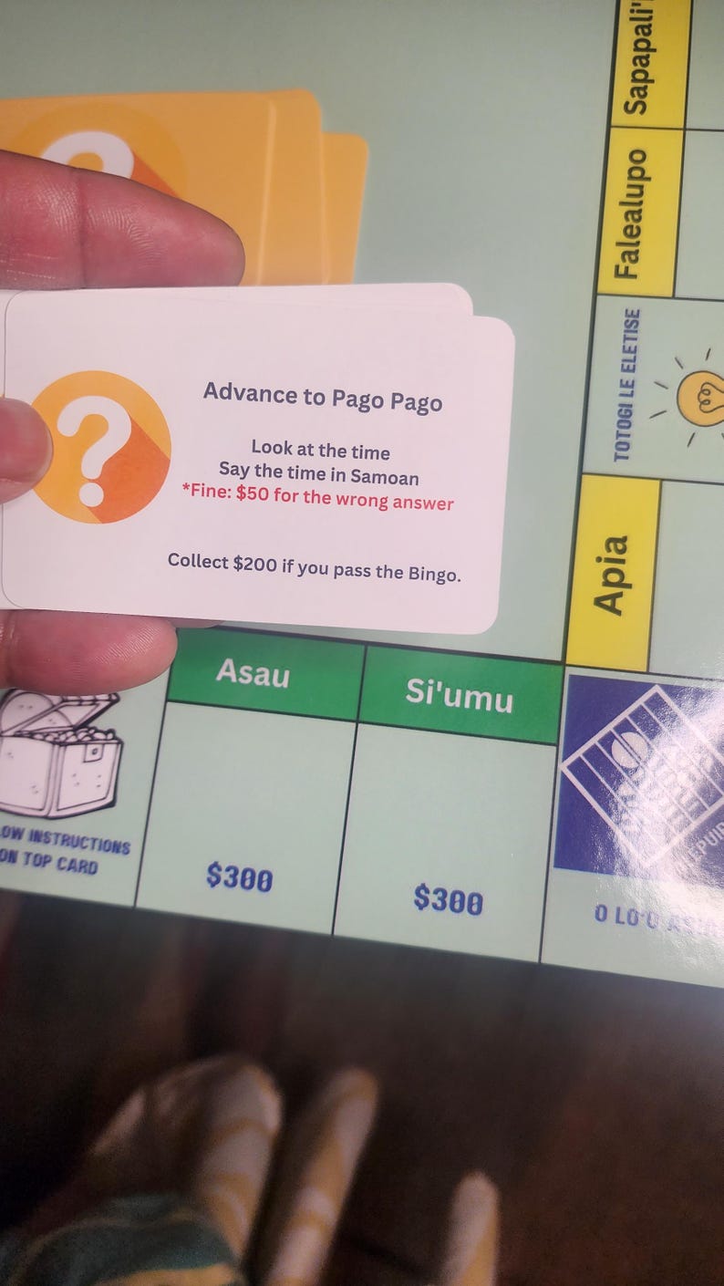 Samoanopoly: Samoan Language Learning Board Game - Etsy