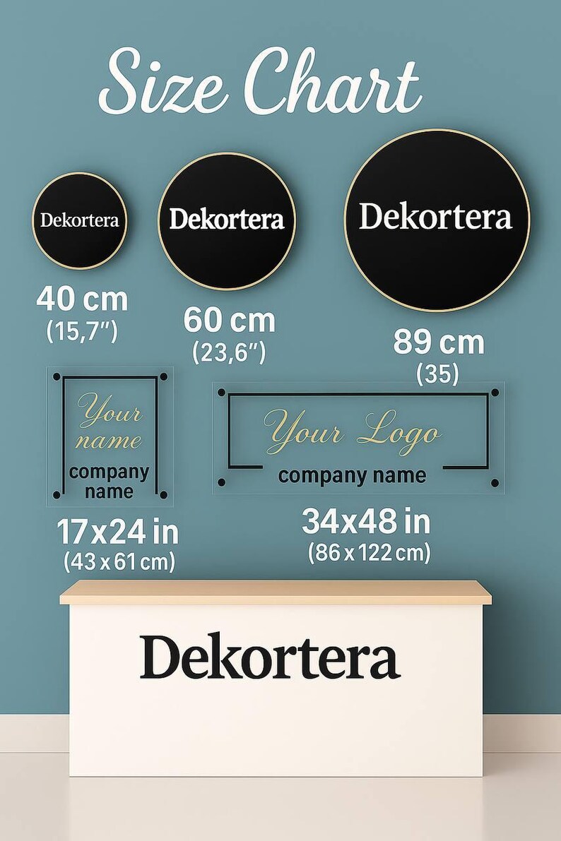 Custom Business Sign - Acrylic Logo Sign for Stores & Office - Etsy