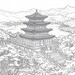 Printable Lucky Chinese Landmarks Coloring Pages | Feng Shui Inspired ...