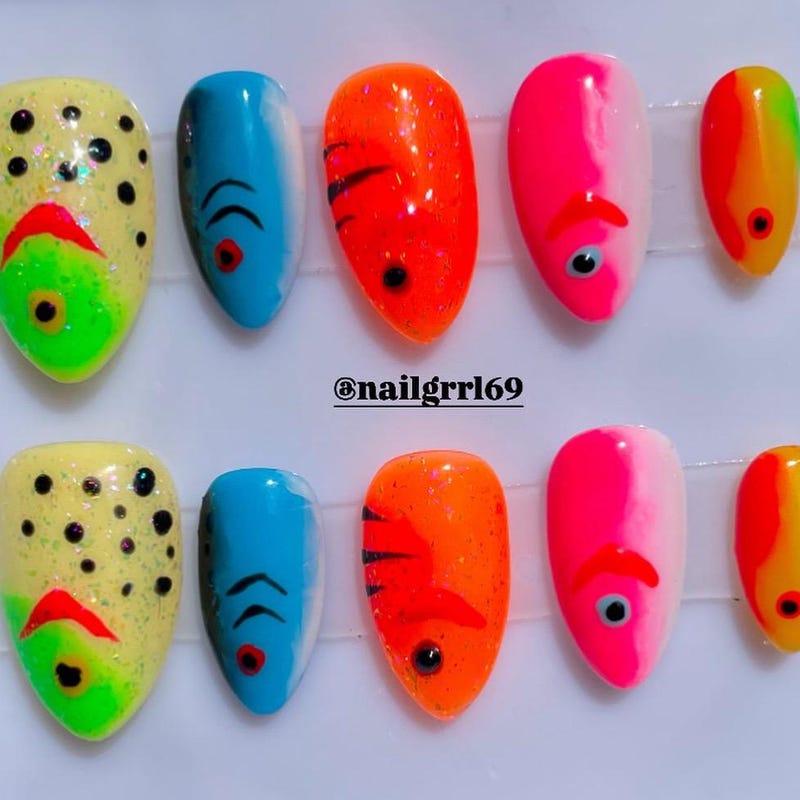 Fishing Lure Nails - Etsy