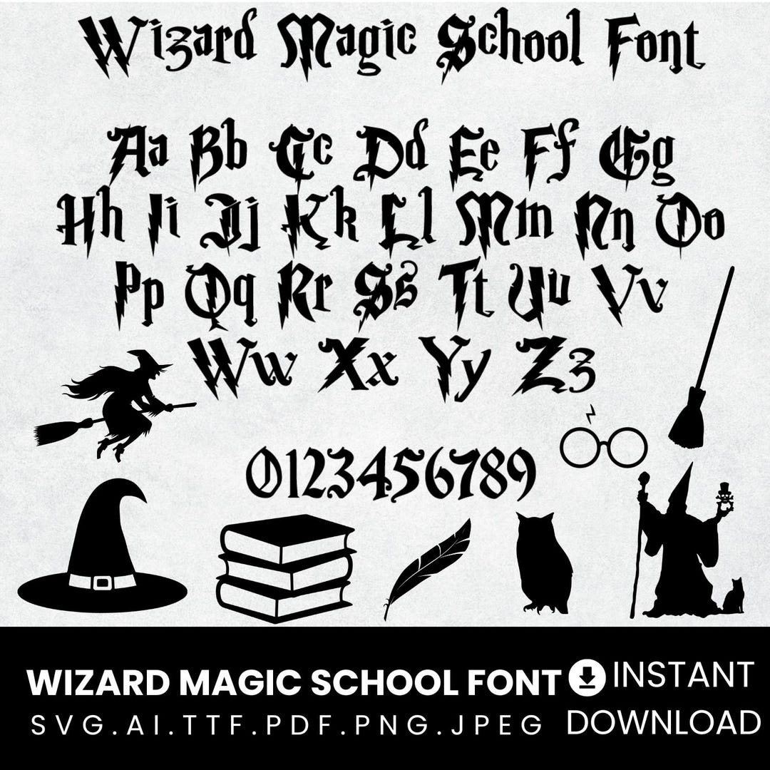 Cartoon Font Svg,wizard TTF Fonts,cartoon Alphabet Font Bundle,canva ...