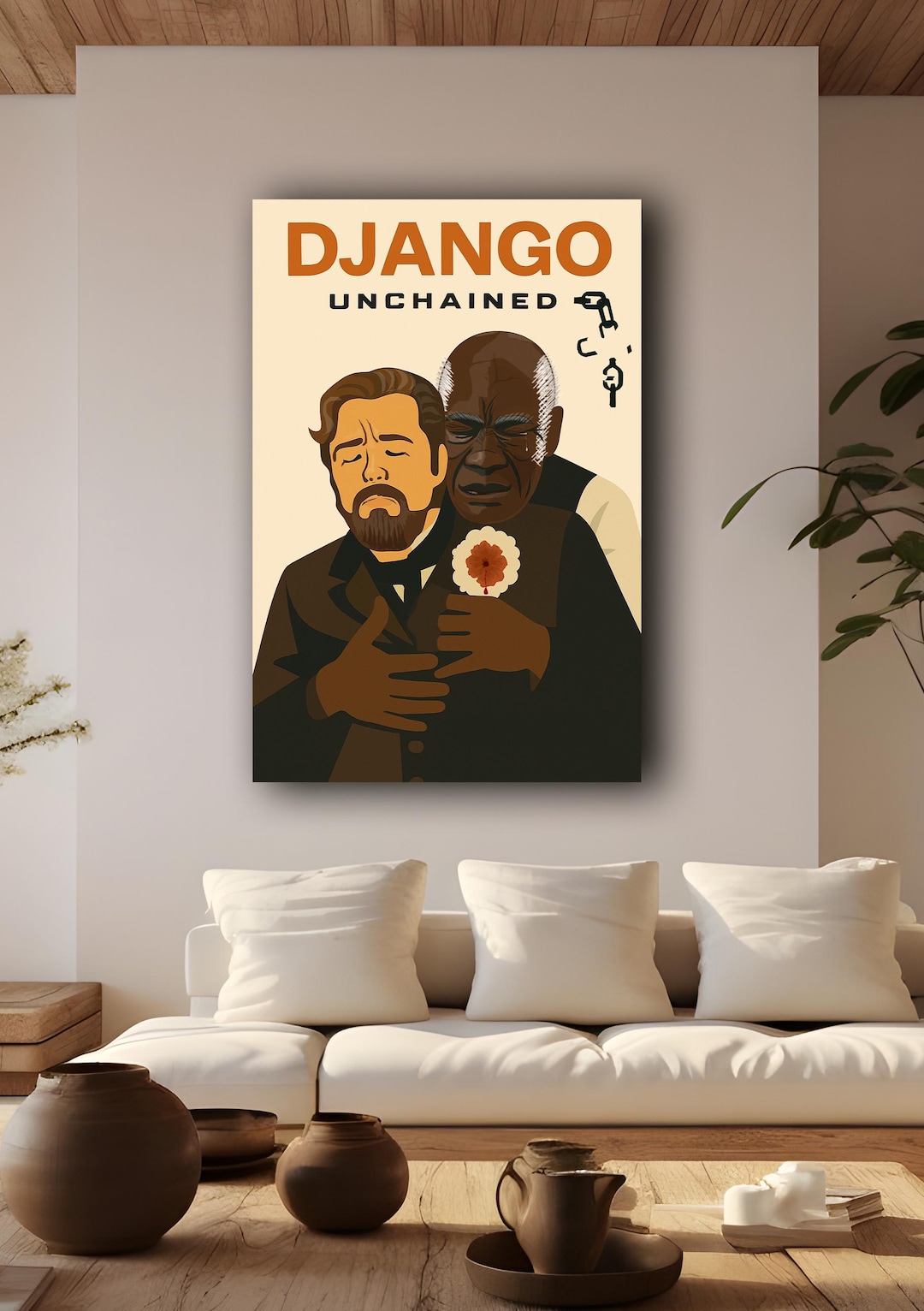 Django Movie Minimalist Poster. Breaking Chains Design Modern Gift Art ...
