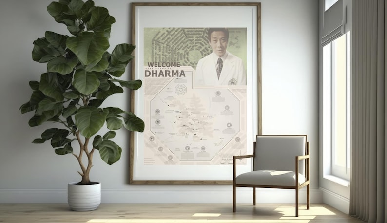 Lost TV Series Island Map Poster, Collectible Souvenir (digital ...