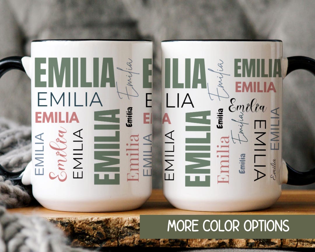Personalized Name Mug, Custom Coffee Cup With Name, Monogrammed Mug ...