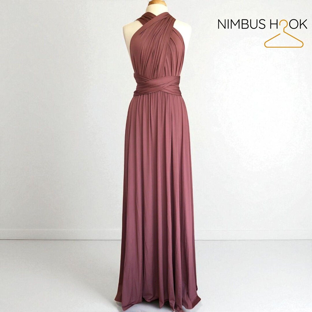 Olive Green Infinity Dress: Convertible Wrap Gown for Bridesmaids - Etsy