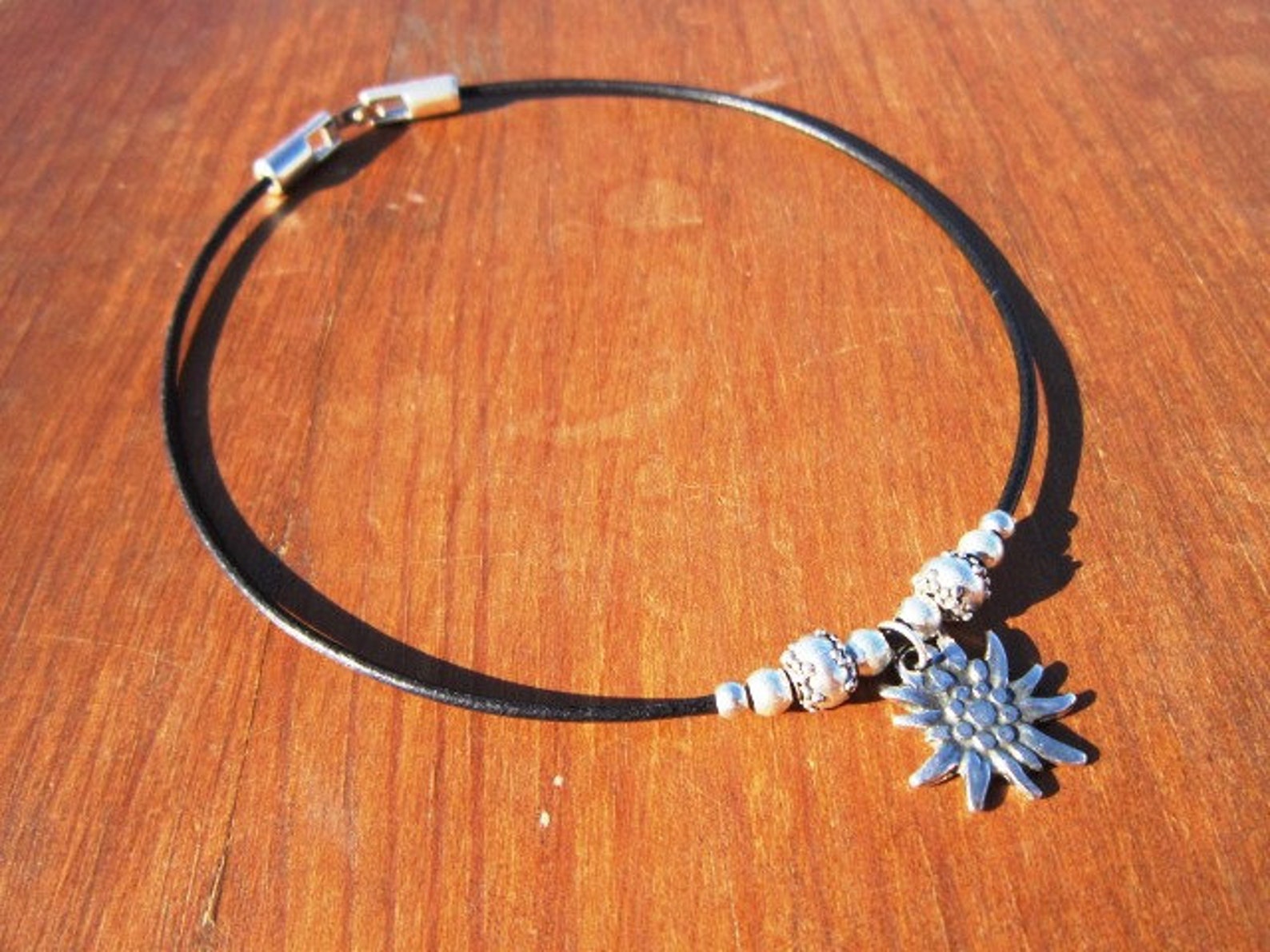 Edelweiss flower choker minimalist necklace Women's | Etsy