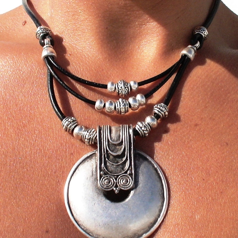 Silver Statement Necklace - Etsy