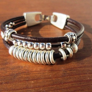 Sterling Silver Bracelets, Multi-layer Bracelet, Beads Bracelet, Women ...