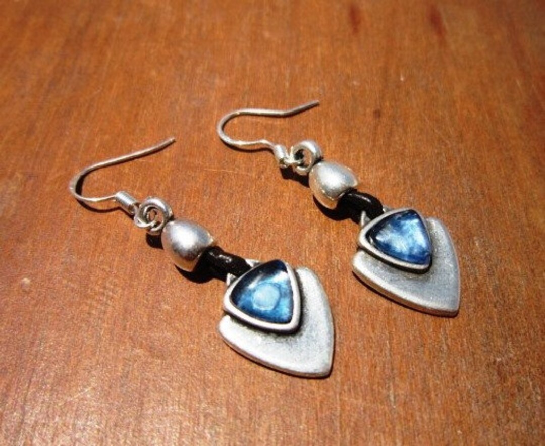 Statement Dangle Hoop Earrings, Sterling Silver Earring Hoops, Bohemian ...