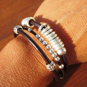 Sterling Silver Bracelets, Multi-layer Bracelet, Beads Bracelet, Women ...
