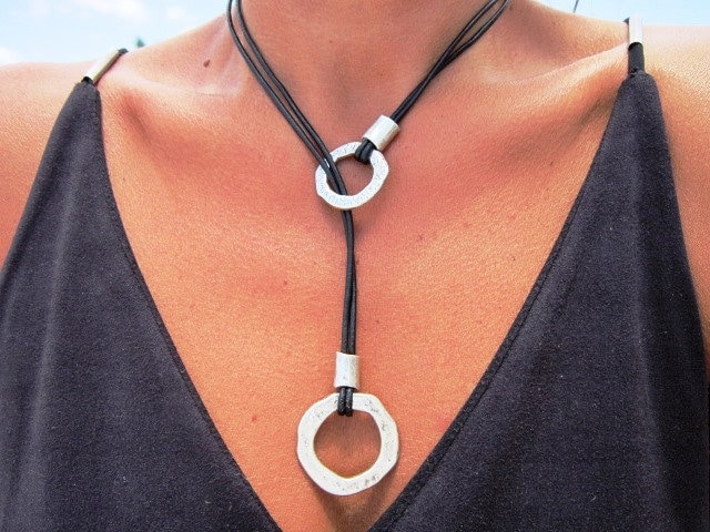 Lariat & Y Necklaces Ring Necklace Ring Necklacesnecklaces | Etsy