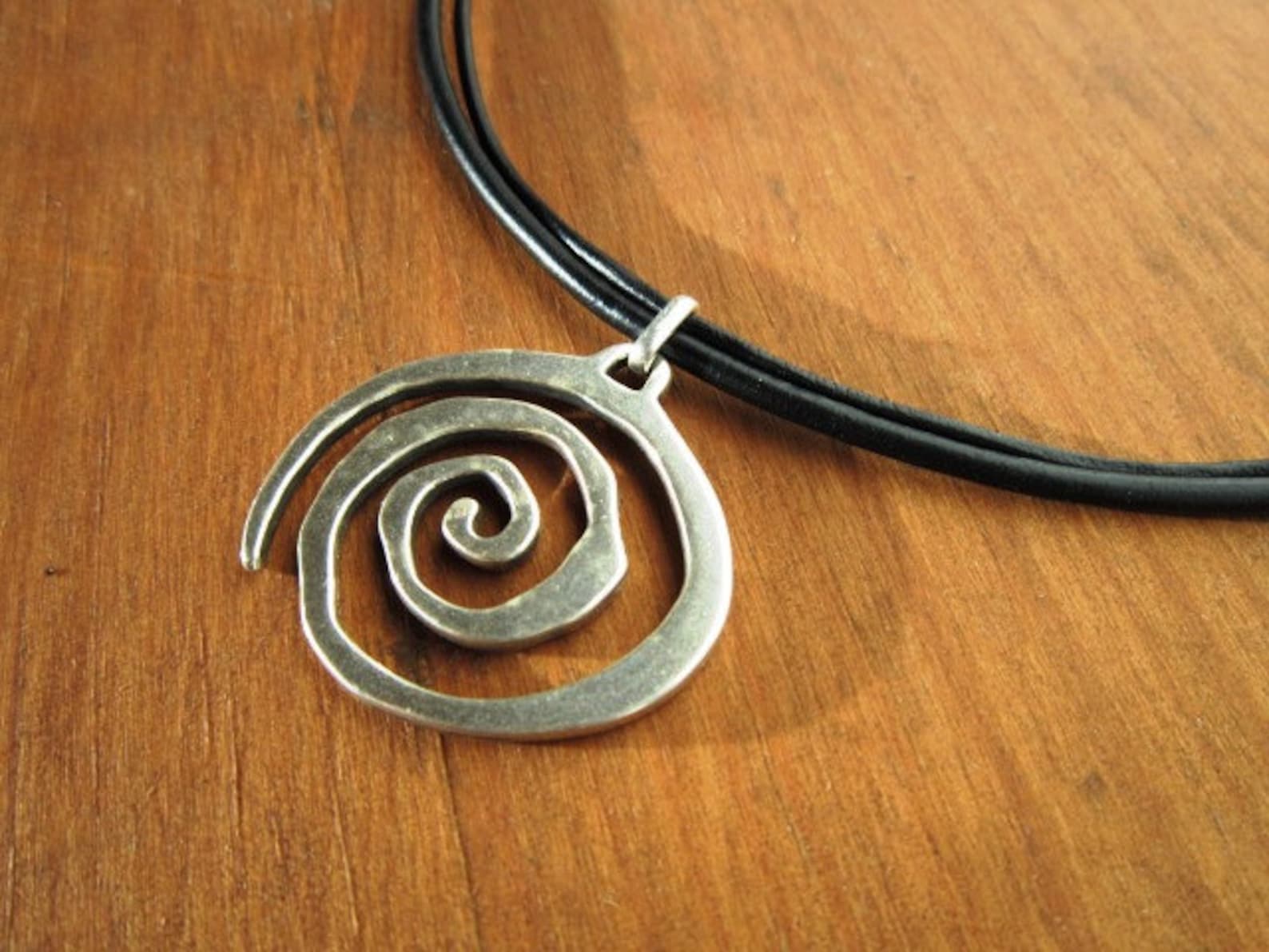 Spiral Necklace Black Necklace Necklaces for Women - Etsy