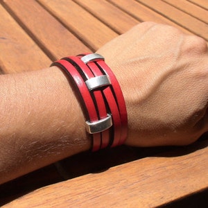 Red Bracelet, Silver Bracelets for Women, Womens Bracelets, Fashionable ...