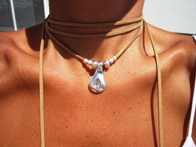 Wrap Necklace Minimal Necklace Boho Jewelry Bohemian | Etsy