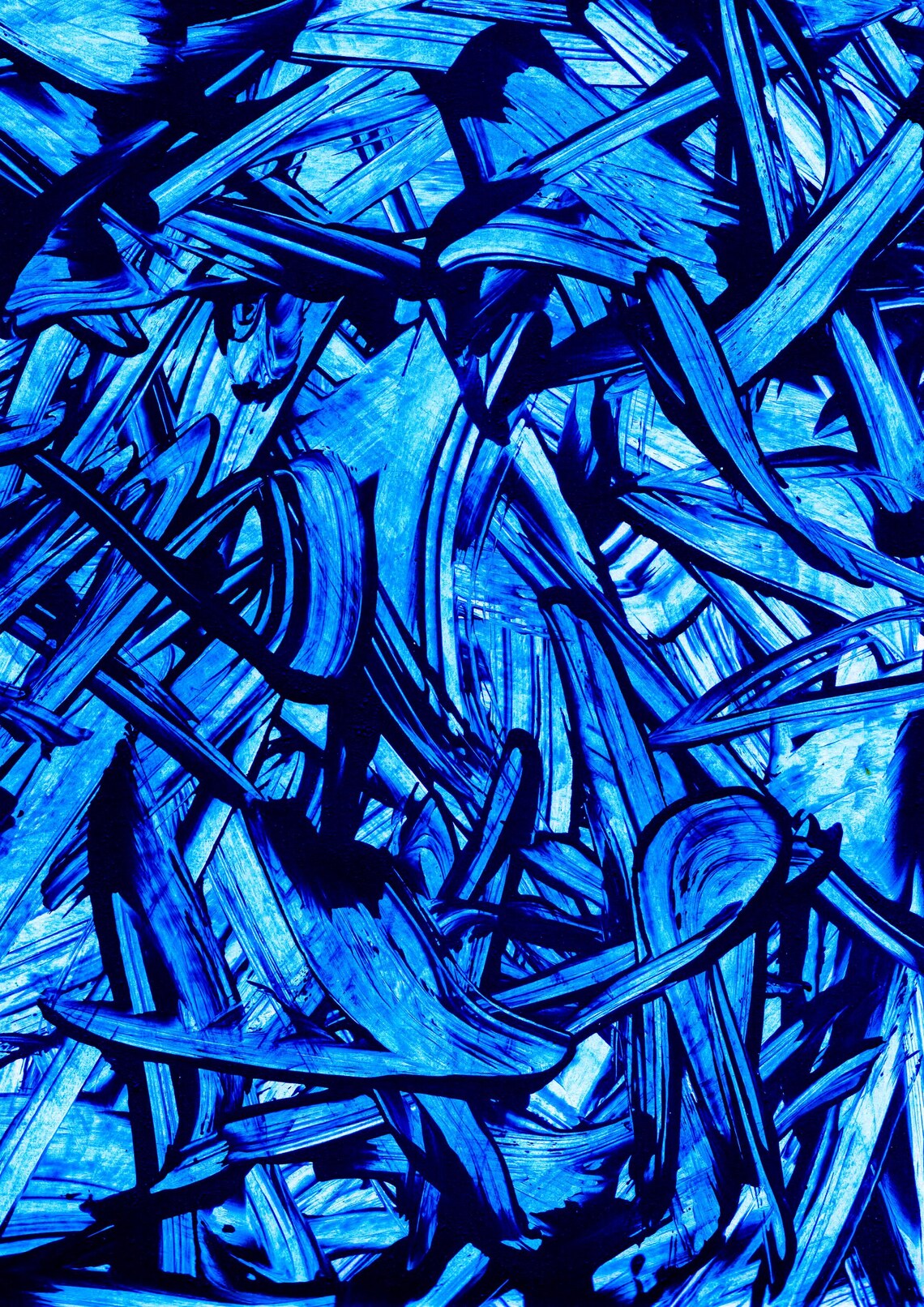 40 Abstract Blue Paint Backgrounds. Hand Painted Abstract Blue Banners ...