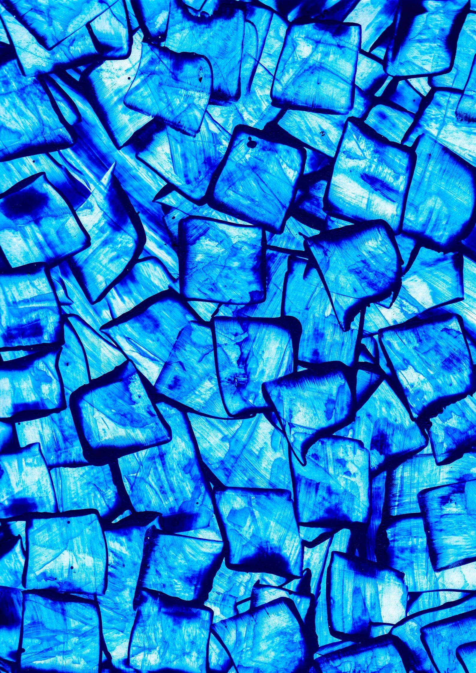 40 Abstract Blue Paint Backgrounds. Hand Painted Abstract Blue Banners ...