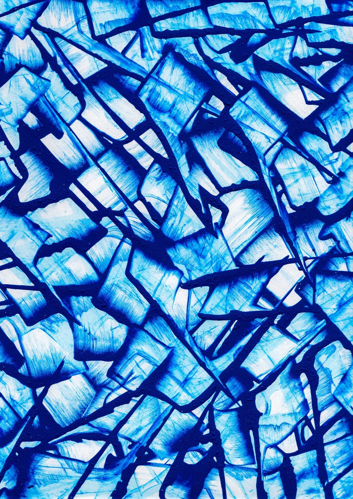 40 Abstract Blue Paint Backgrounds. Hand Painted Abstract Blue Banners ...