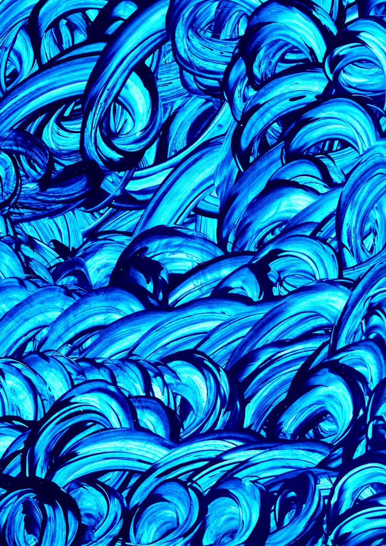 40 Abstract Blue Paint Backgrounds. Hand Painted Abstract Blue Banners ...