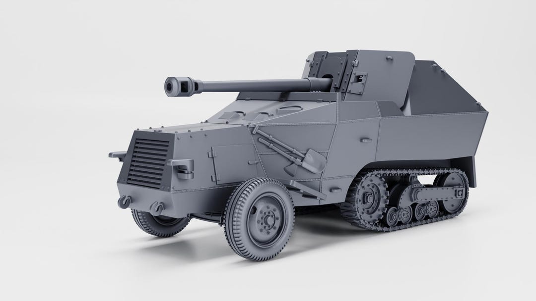 Somua S307(f) Half-track Variants_unpainted_german WWII (for Bolt ...