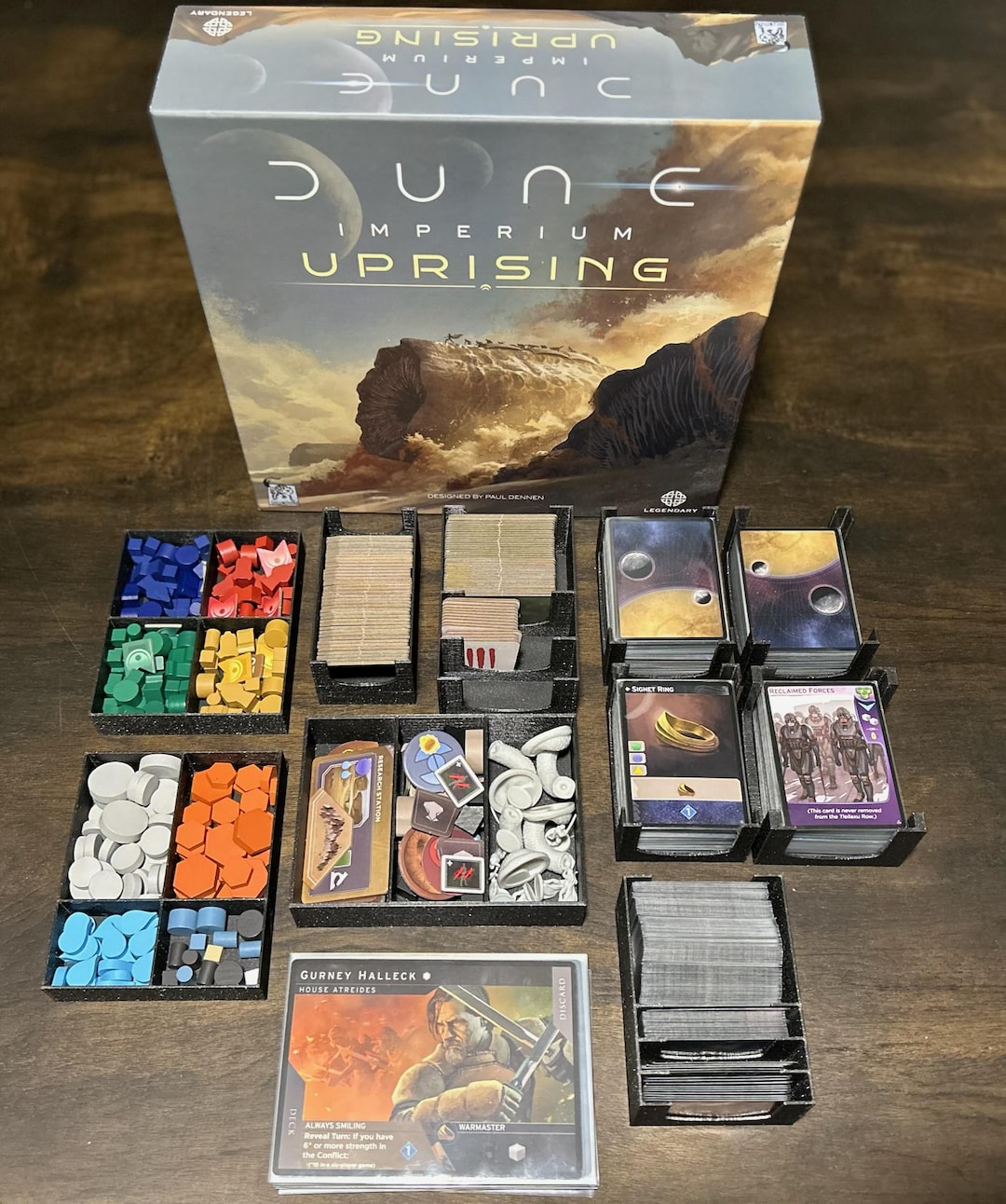 3D Printed Insert for Dune Imperium: Uprising_standard Sleeves_ Works With 3 Expansions ...