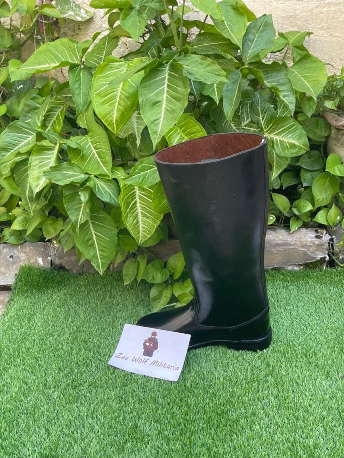 Handmade German Officer Tall Leather Boot, Military Style - Etsy