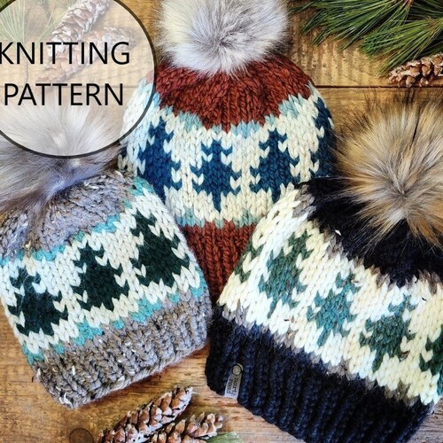 KNITTING PATTERN the Snowflake Hat Super Bulky Knit Hat - Etsy