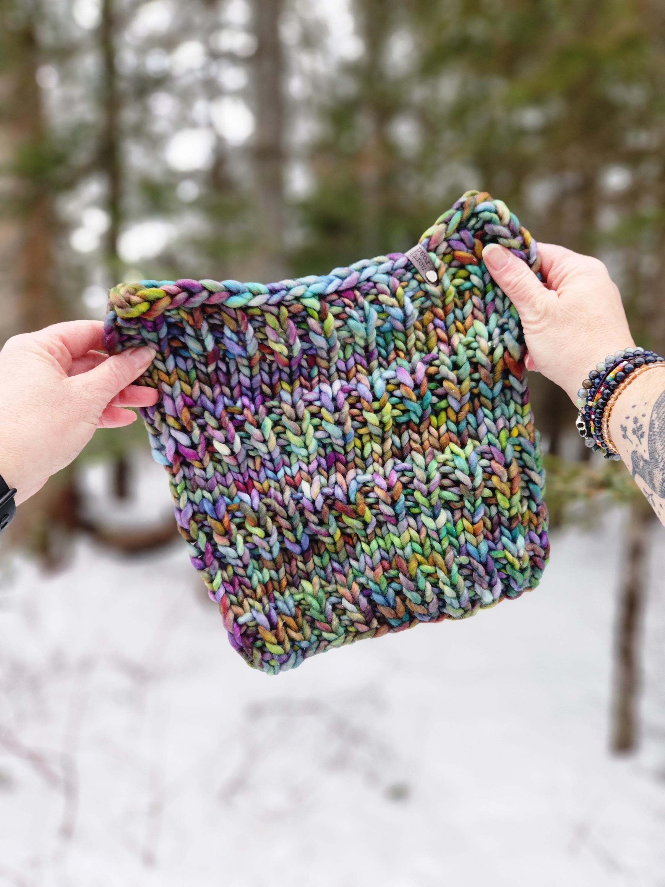 KNITTING PATTERN - the Big Squishy Cowl, Super Bulky Knit Neck Scarf ...