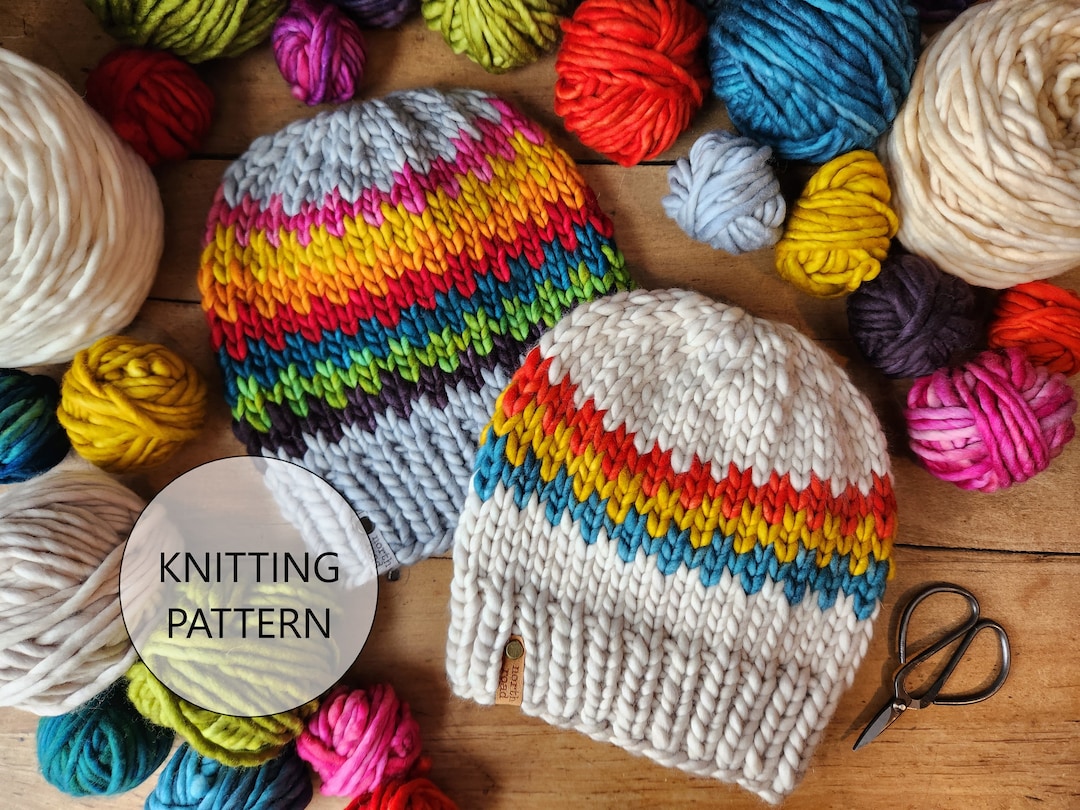 KNITTING PATTERN - the Every Little Bit Beanie, Super Bulky Knit Hat ...