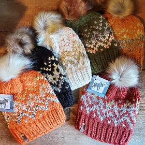 KNITTING PATTERN - Sawtooth Mountains Hat, Super Bulky Knit Hat Pattern ...